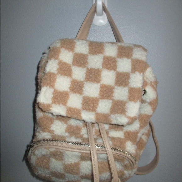 wild fable | Bags | Wild Fable Tan And Cream Checkered Backpack | Poshmark